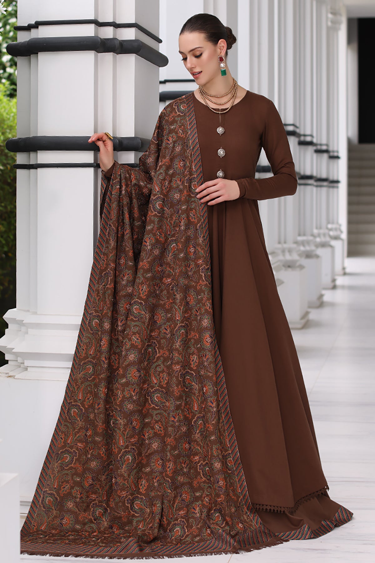 Bareeze 3PC Dhanak Suit with Heavy Embroidered Shawal -GA1984 – Gul Attire