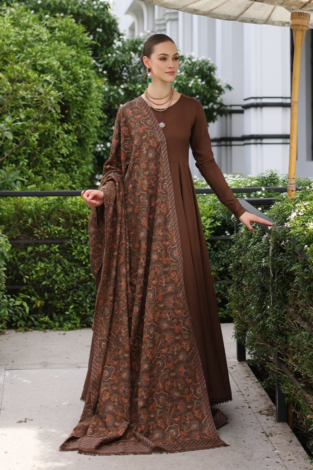 Bareeze 3PC Dhanak Suit with Heavy Embroidered Shawal -GA1984 – Gul Attire