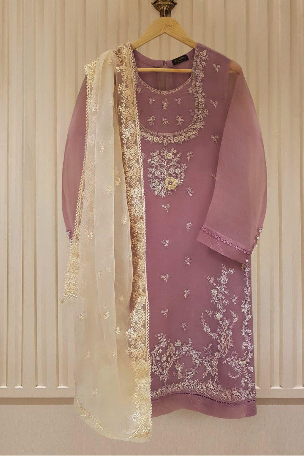 Agha Noor Heavy Embroidered with Embroidered Organza dupatta-Ga1660 ...